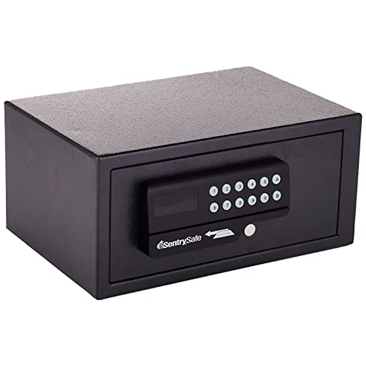 SentrySafe Black Steel Safe with Card Swipe Reader and Digital Keypad Lock, Small Safe with Interior Lighting and Bolt Down Kit, 0.41 Cubic Feet, H060ES