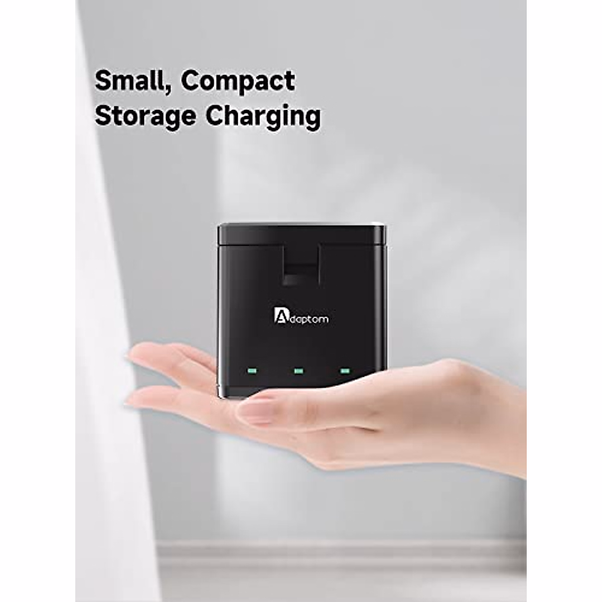 Adaptom Hero 10 Battery 3-Pack, 3-Channel USB Storage Quick Charger for gopro Hero 10 9 Battery, Fully Compatible with Gopro Hero 10 Gopro Hero 9 Black Official