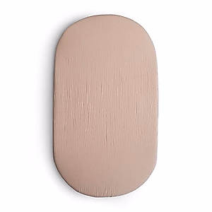 mushie Extra Soft Bassinet Muslin Crib Sheet | 30" x 16" (Blush)