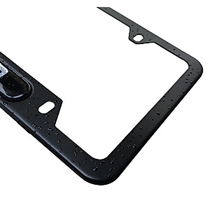 Genuine Stainless Steel License Plate Frame(8640218) Compatible with Vo XC60 XC70 XC90 V50 V70 S40 S60 S80 ...Series All Models (Black)