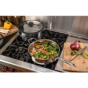 Frieling Black Cube Quick Release Cookware Sauté Pan With Lid - 11-Inch/4.5 Quart - Nonstick Frying Pan - Induction Cookware - Deep Frying Pan with Lid - Skillet with Lid - Induction Pan - Kitchen Pan
