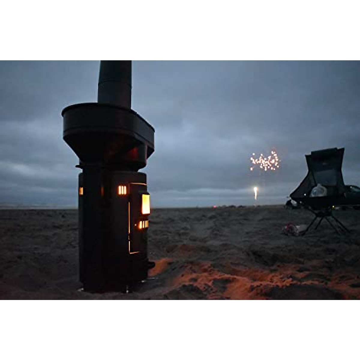 Q-Stoves Q-Flame Portable Wood Pellet Outdoor Heater, 106,000 BTU per hour, Eco-Friendly, for Patio, Backyard, Camping and Going Off-Grid