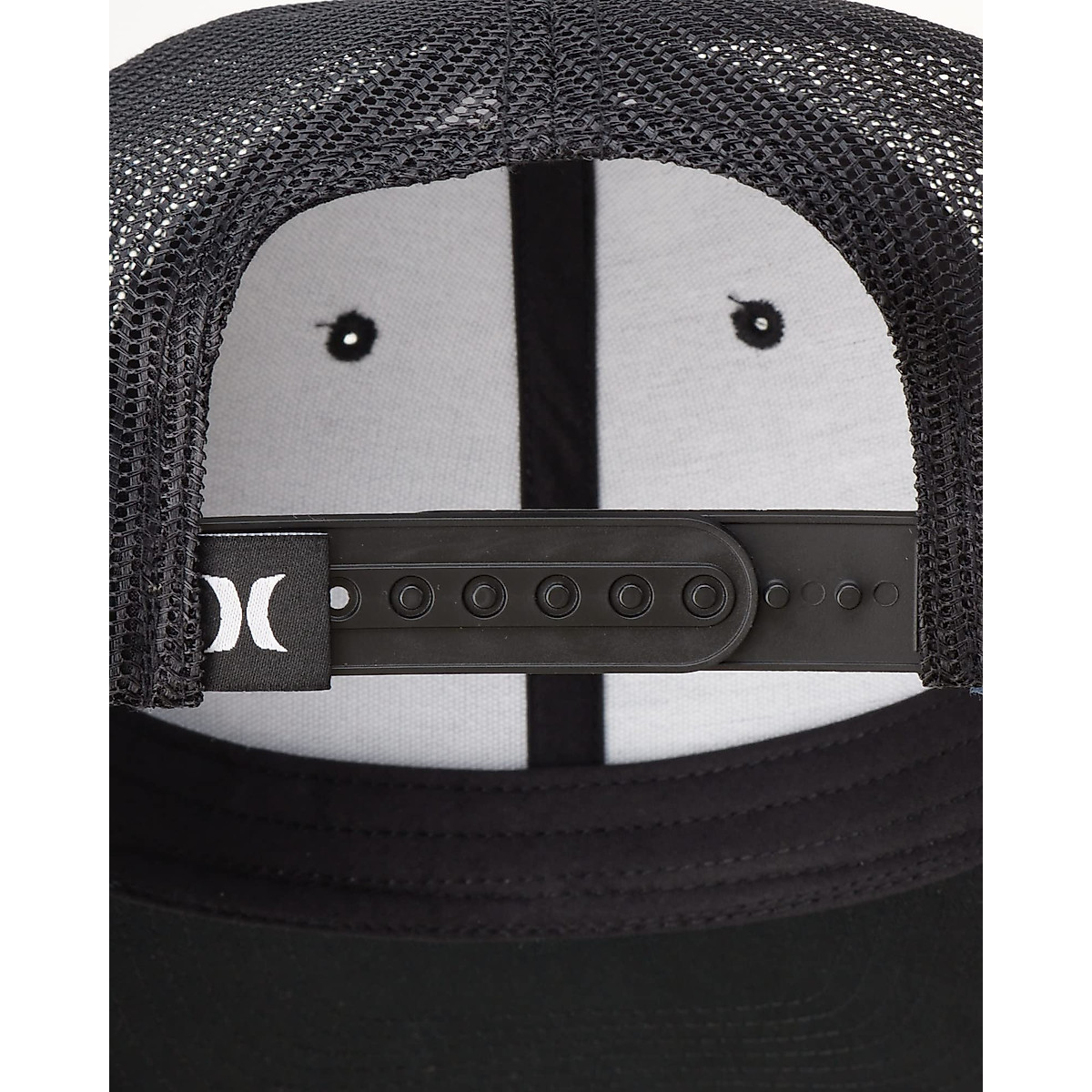 Hurley Men's Trucker Hat - Corp Snap Back Comfortable Curved Bill with Adjustable Snap Closure - Trucker Hats for Men, Black/Pink