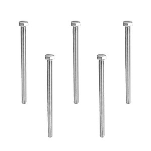 Yinpecly M8 Hex Bolt M8-1.25 x 130mm UNC Hex Head Screw Bolts 304 Stainless Steel Fully Threaded Hex Tap Bolts 5pcs