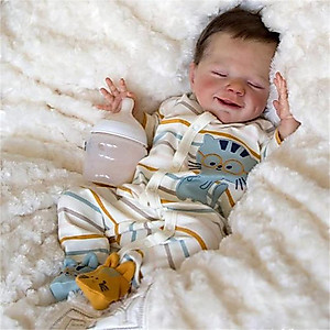 Fa Rich Reborn Baby Dolls - 18 inches Realistic Newborn Sleeping Girl Dolls Baby for Girls, Lifelike Soft Full Body Vinyl Silicone