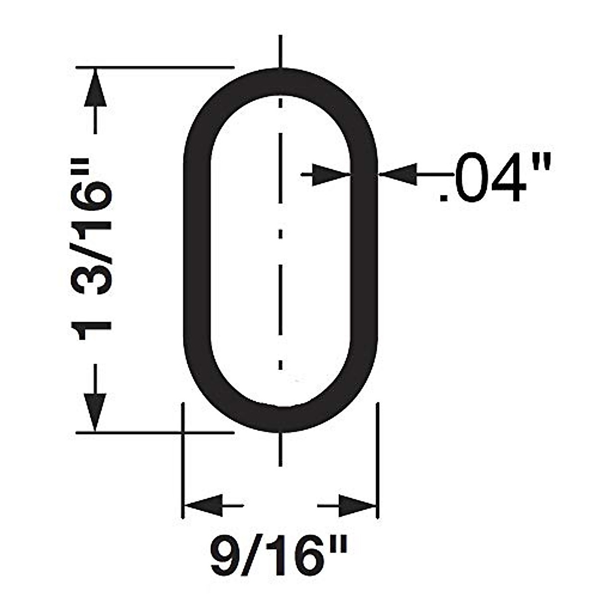 Oval Closet Rod | CUSTOM CUT | Up to 24" | Polished Chrome