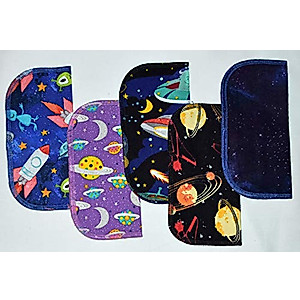 2 Ply Printed Flannel 8x8 Inches Set of 5 Out of This World