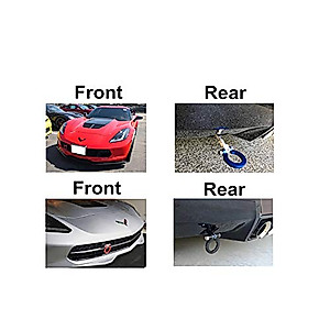 DEWHEL Racing Sports Track Racing Style Aluminum Tow Hook Front Rear for 14-21 Chevrolet Corvette C7 Z06 ZR1 Stingray Z51 (Red)