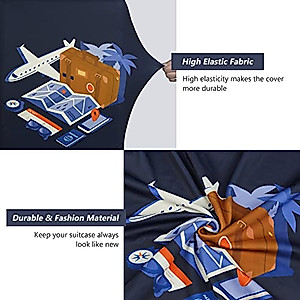 MININOVA Travel Luggage Cover Suitcase Protector Fits 27-30 Inch Luggage, Journey L, MVLC0103