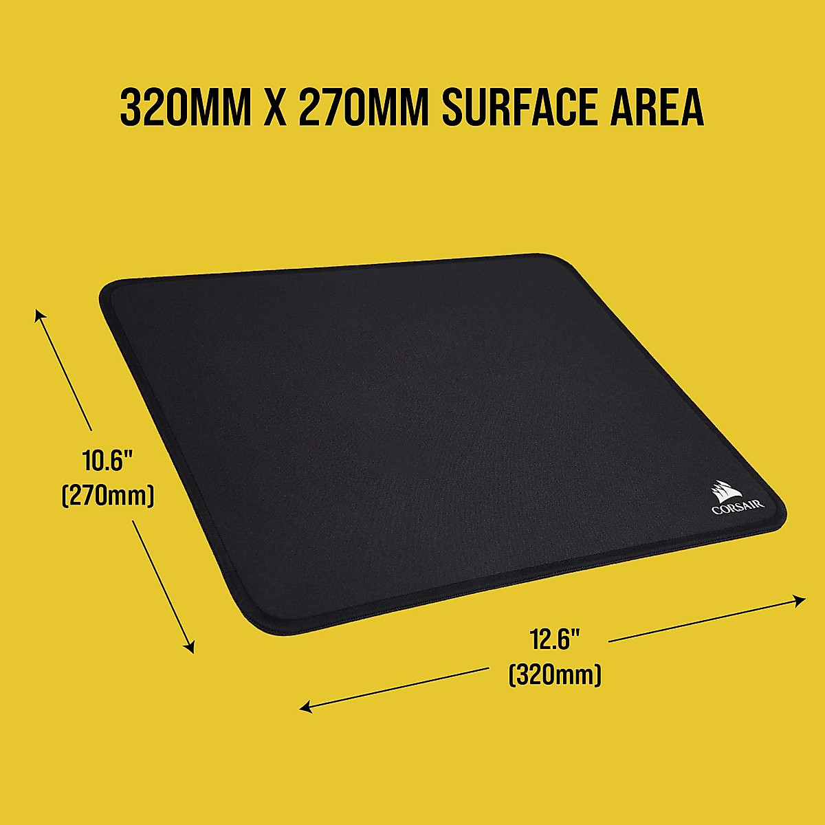 Corsair MM350 CHAMPION Series Premium Anti-Fray Cloth Gaming Mouse Pad – Medium