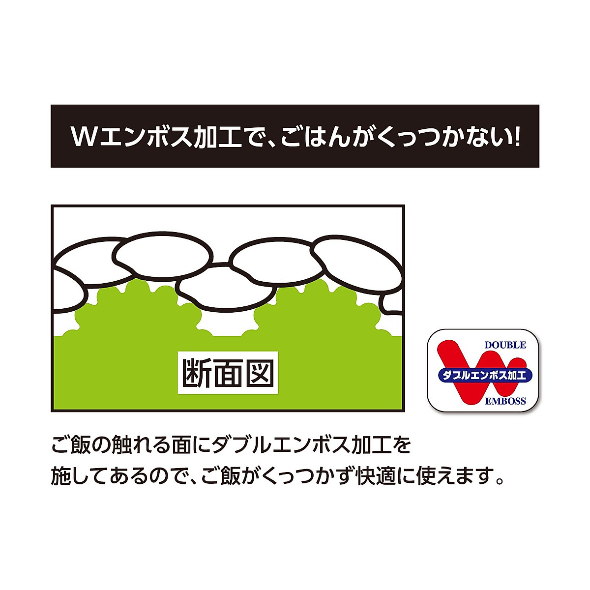 Akebono Sangyo WE-960 Onigiri Rice Ball Mold with No Grip, Green Onigiri, Made in Japan, Makes Rice Sand with Plenty of Ingredients, Easy to Clean Your Hands, Double Embossing, Non-Stick