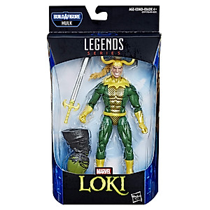 Marvel Legends Series Loki 6' Collectible Marvel Comics Action Figure Toy for Ages 6 & Up with Accessory & Build-A-Figurepiece