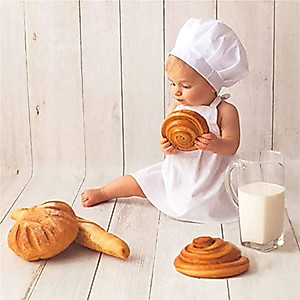M&G House Newborn Photography Prop Baby Chef Apron Costume Baby Photo Props Baby Bakery Photoshoot Prop Chef Outfit Baby Uniform Chef Apron Hat Photo Props(Regular, Fits 7-18 Months)