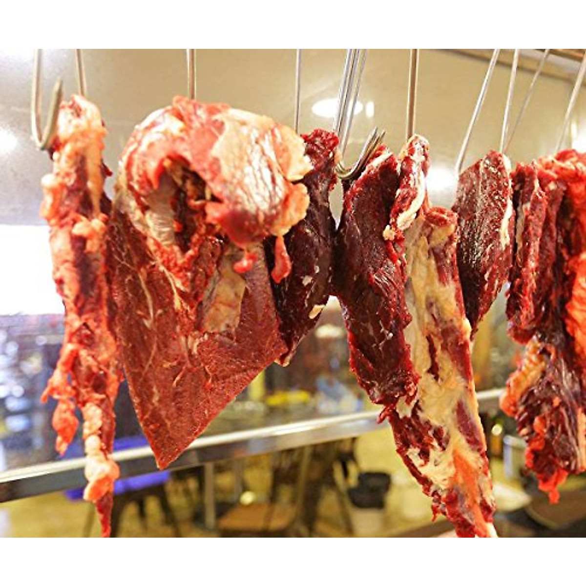 Meat Hook 10 Inch 6mm S-Hooks HONSHEN Stainless Steel Meat Hooks for Hanging Processing Butcher Hook 4Pack (Meat Hooks 6mm 10inch)