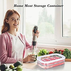 Dualshine Deli Meat Container for Fridge Lunch Meat Container for Refrigerator with Clip Deli Containers with Lids Bacon and Cheese Container for Fridge