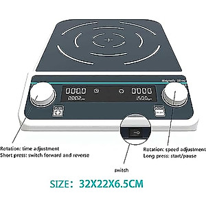 XENITE 10L/20L/50L Digital Display Lab Magnetic Stirrer，50-1500Rpm，23H/ 59Min/ 59Sec，Can Be Rotated Forwards and Backwards，with Stir Bar,20L