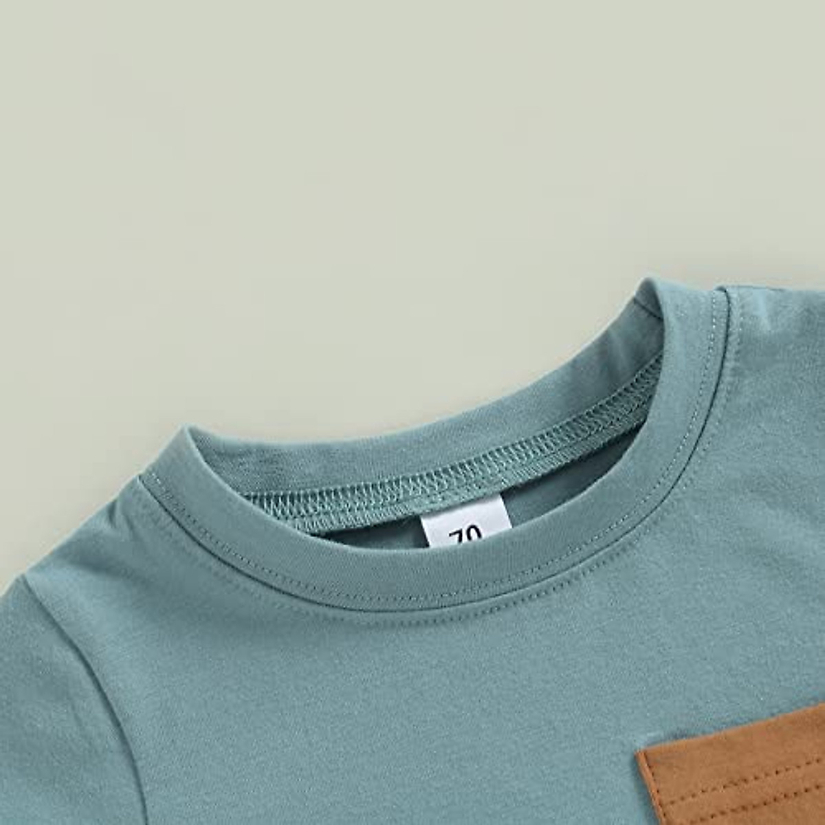 Sprifallbaby Infant Baby Boy Clothes Set Short Sleeve Contrast Stitching Color T-Shirt Toddler Drawstring Waist Shorts Outfit