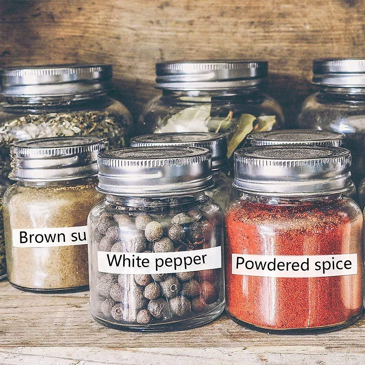 Phomemo D30 Label Maker Machine with 4 Tapes-Black on White Tape 12mm 0.47 in, Mini Bluetooth Label Printer, Portable Smart Phone Handheld Sticker Mini Labeler Inkless Rechargeable, BPA-Free