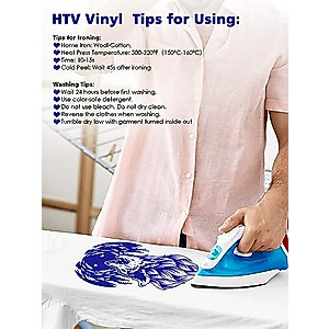 YUITCE Blue Heat Transfer Vinyl Bundle - 16 Pack 12" x 10" Blue Heat Transfer Vinyl T-Shirt, HTV Blue Iron on Vinyl for Cricut & Cameo, Heat Press Machine, HTV Vinyl Easy to Cut & Weed