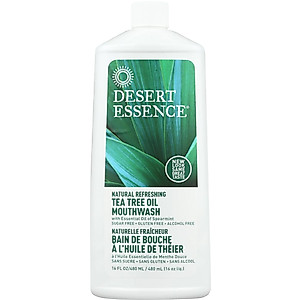 DESERT ESSENCE MOUTHWASH,Tea Tree,Refill, 16 FZ(Pack of 3)
