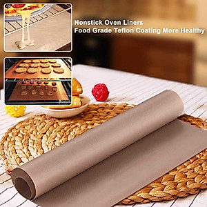 3 Pack PTFE Teflon Sheet for Heat Press Transfer Sheet 16" x 12" Non Stick Heat Transfer Paper Washable Reusable Heat Resistant Baking Sheets Craft Mat (Brown)