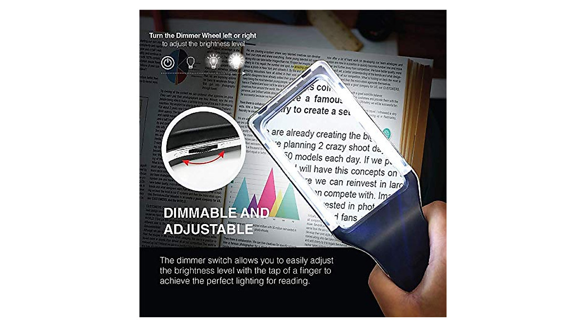 Rechargeable 4X LED Magnifier - Brightest for Reading & Low Vision