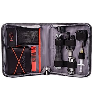 D'Addario Accessories Guitar Maintenance Kit - Guitar Tool Kit - Guitar Setup Kit - Perfect Kit for Guitar Tech, Black