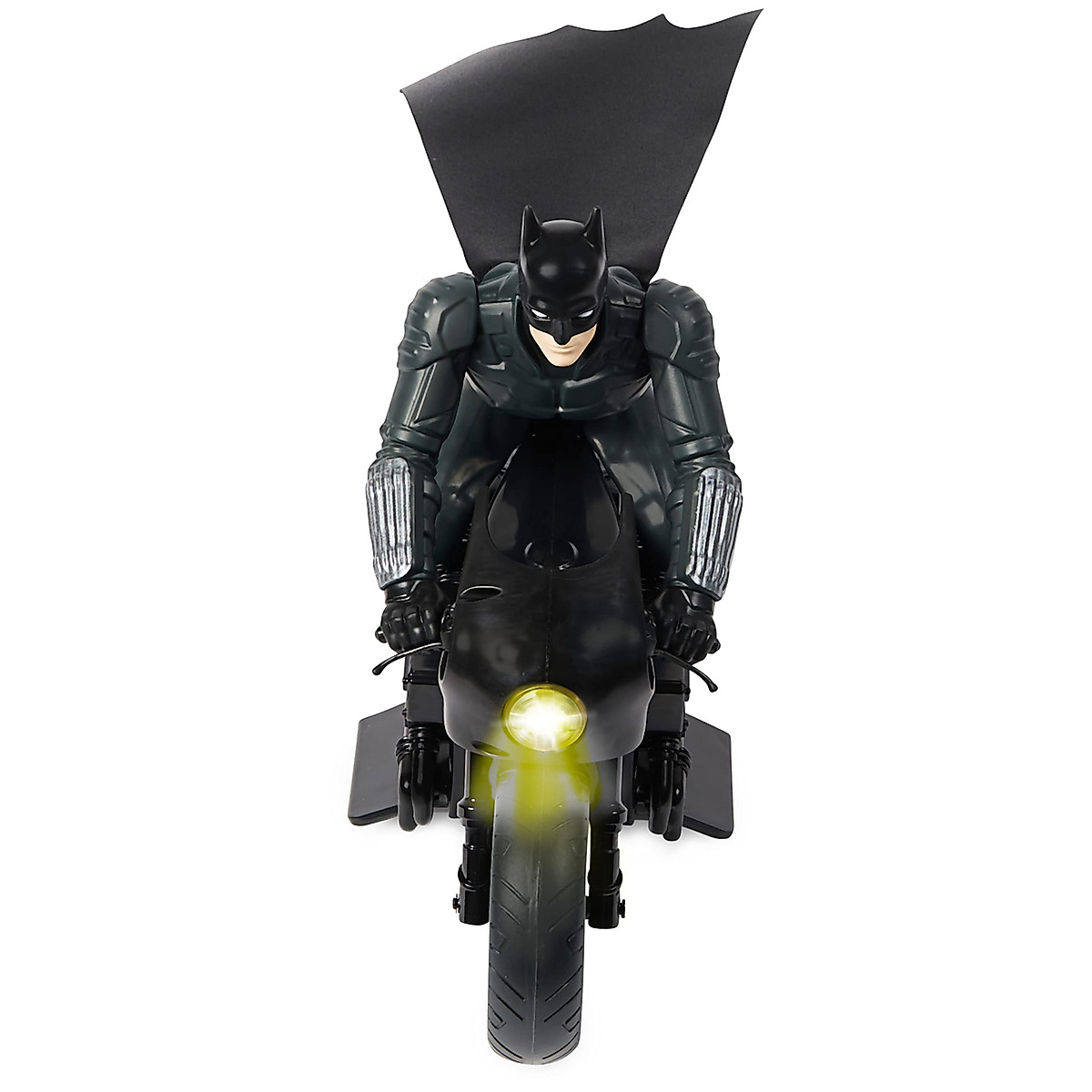 DC Comics, The Batman Batcycle RC with Batman Rider Action Figure, Official Batman Movie Styling, Kids Toys for Boys and Girls Ages 4 and Up