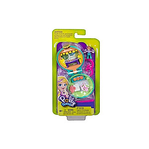 Polly Pocket Tiny Pocket Places Polly Playground Compact with Removable Swing, Photo Customization, Reveals, Micro Polly Doll and Sticker Sheet
