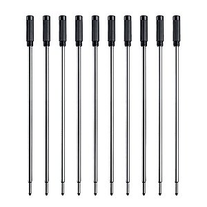 Black Ink Refills (10pcs), Replaceable Pens Refills, 1mm Medium Tip - Black