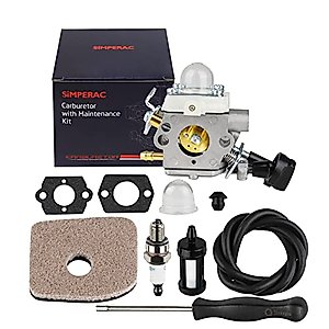 SIMPERAC BG56 Carburetor for Stihl BG56C BG56 Leaf Blower Replace for Zama C1M-S260B, 4241-120-0615 Carburetor with 42141201800 Air Filter