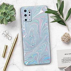 DesignSkinz Marbleized Swirling Color Passion Protective Vinyl Decal Wrap Skin Cover Compatible with The Samsung Galaxy S20 (Screen Trim & Back Glass Skin)