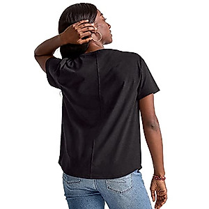 Hanes Comfortblend Originals Oversized T-Shirt, Cotton Crewneck Tee for Women, Plus, Black, 3X