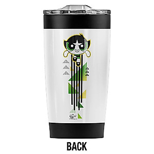 Logovision Powerpuff Girls Buttercup Streak Stainless Steel Tumbler 20 oz Coffee Travel Mug/Cup, Vacuum Insulated & Double Wall with Leakproof Sliding Lid | Great for Hot Drinks and Cold Beverages