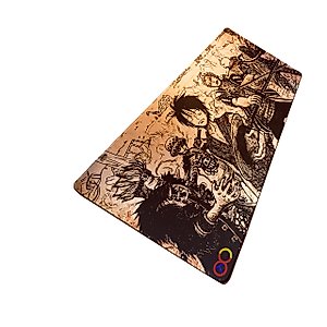 Large Gaming MousePad Mat One Piece Animation 36 x 16 x .1 In 900x400x3mm Mouse Pad, Rubber