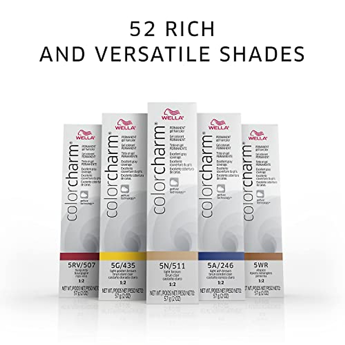 WELLA colorcharm Permanent Gel Haircolor, With Long Lasting Gelfus Technology, For Gray Coverage, 2N/211 Very Dark Brown, 2 oz