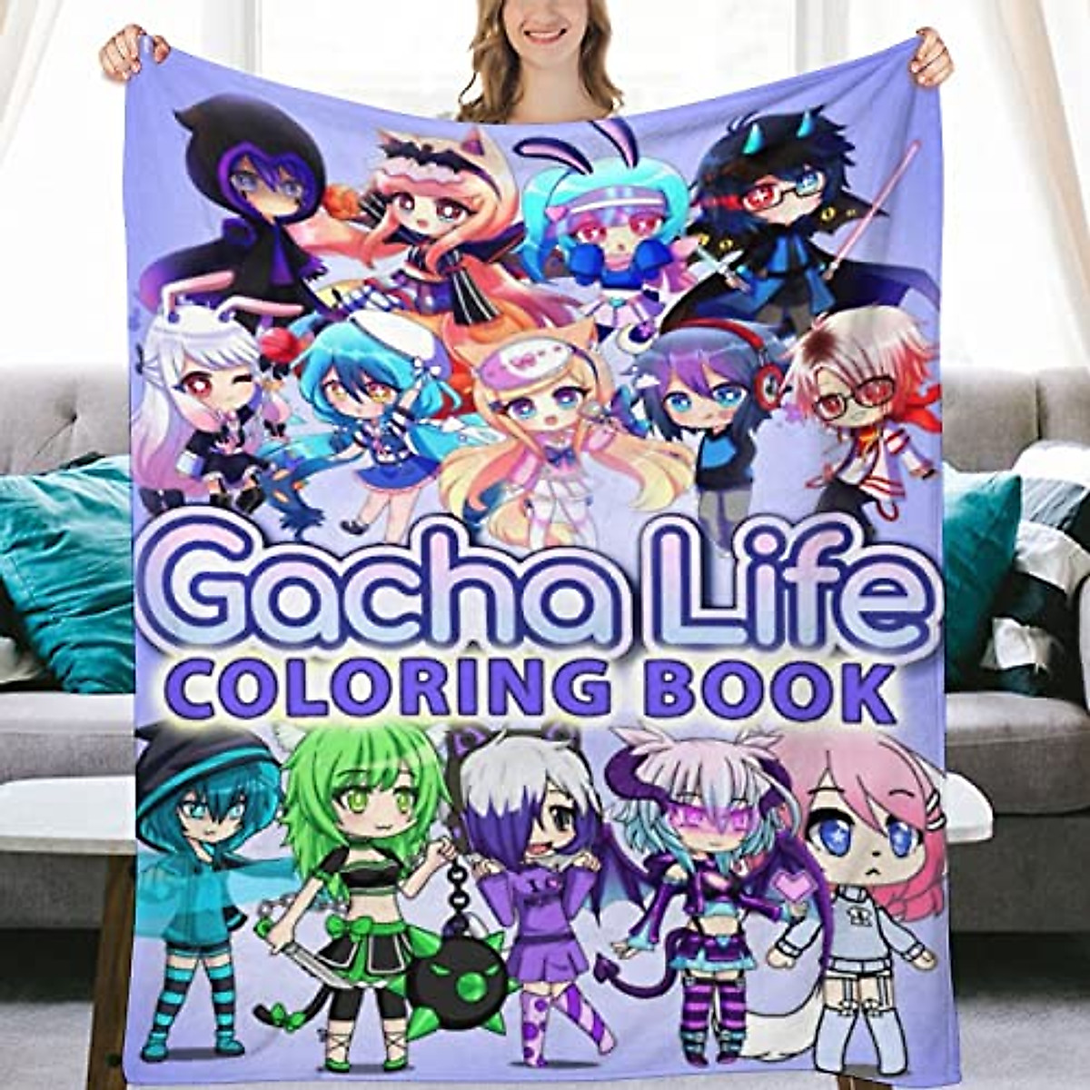 Rwillppycfei Nice Ga-cha and Life Throw Blanket, Flannel Fleece Blankets and Throws for All Seasons, Warm Air Condition Blanket 50"x60"