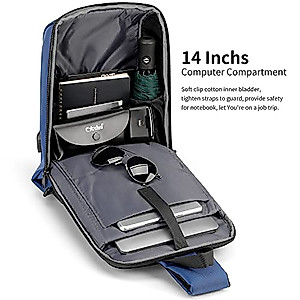 VGOAL Sling Backpack Men'S Chest Bag Shoulder Crossbody Sling Backpack for Men with USB Charging Port