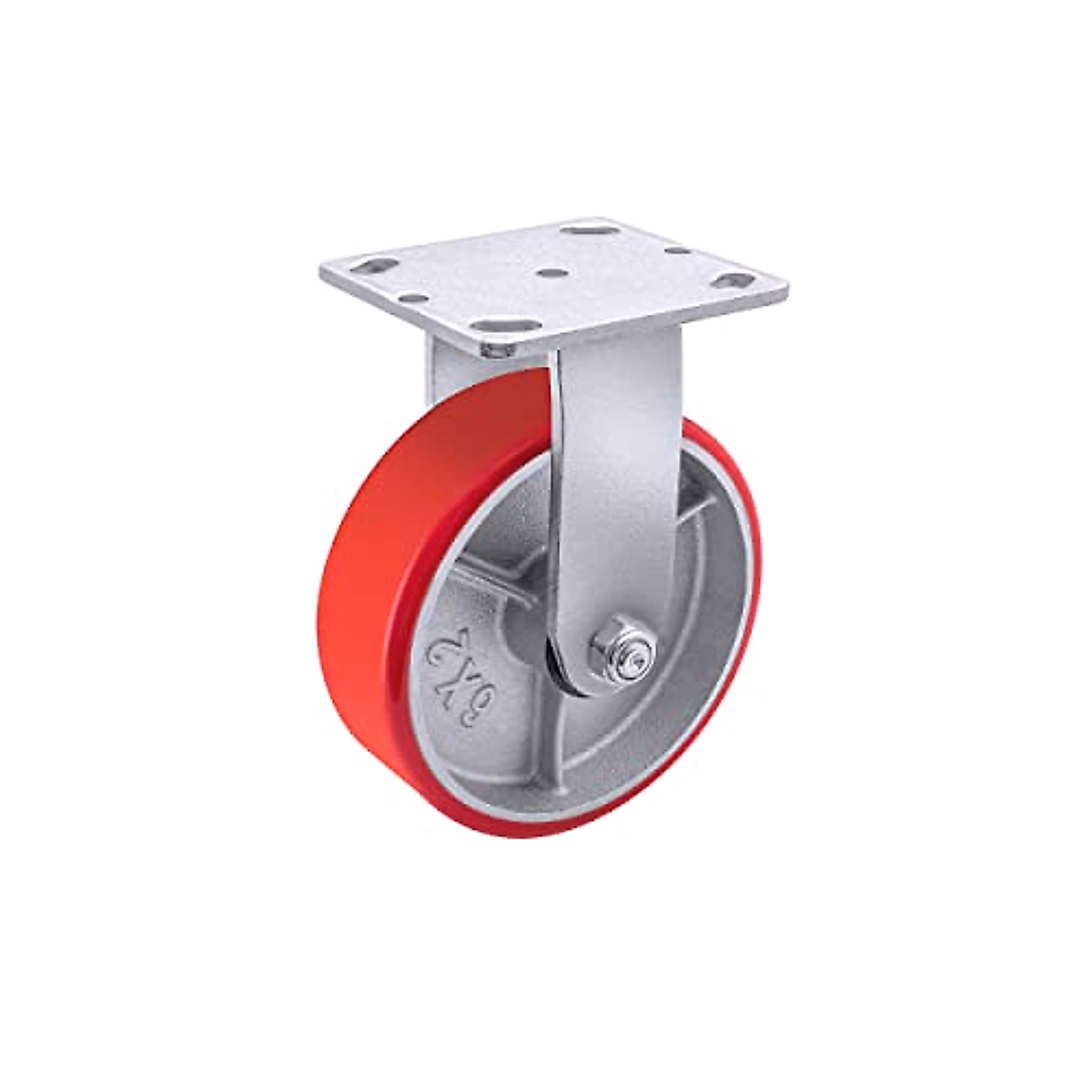 6"X 2" Heavy Duty Casters - Industrial Casters Polyurethane Caster with Strong Load-bearing Capacity 1200 LB, Rigid Caster, Widely Used in Furniture,WorkBrench,Tool Box(1 Rigid)