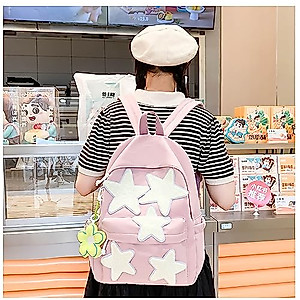 TIMMOR MAGIC Y2k Backpack for Women Aesthetic Bags with Star Graphic Vintage Coquette Bags Y2k Fashion Cyber Bag(style5-pink)