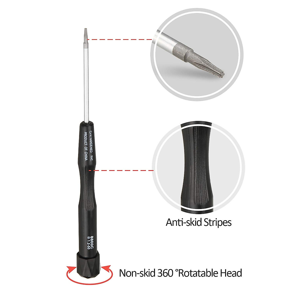 HQMaster Pentalobe Screwdriver for Apple MacBook Air & MacBook Pro with Retina Display Macs Notebook Laptop Back Case Bottom Cover Star Screws Computer Repairing Opening Tool