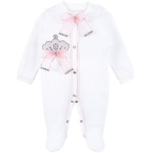 Lilax Baby Girl Jewels Crown Layette 3 Piece Gift Set 0-3 Months Pink