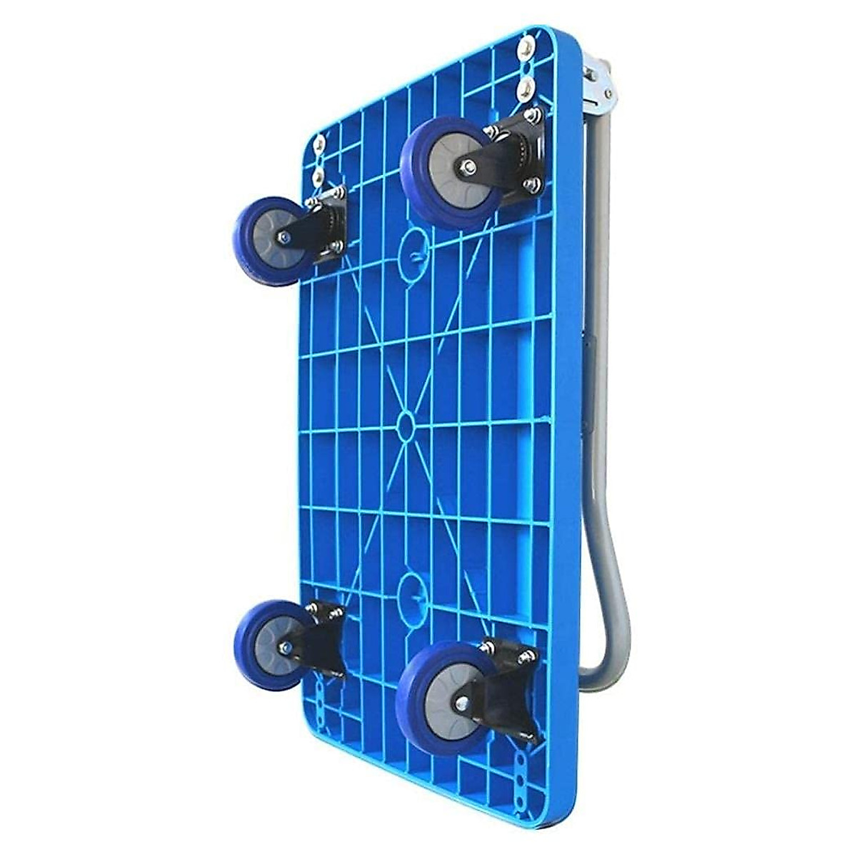 Folding Cart with Wheels, Push Cart Hand Trucks Utility Carts Service Carts Platform Trucks, Foldable Heavy Duty Trolley (Color : 100X60CM)