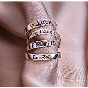 Hoops & Loops Sterling Silver Two Tone Faith Toe Ring