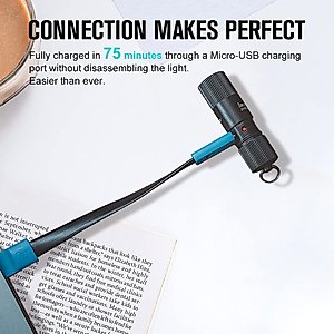 OLIGHT i1R 2 EOS 150 Lumens Tiny Rechargeable Keychain Flashlight EDC Mini LED Keyring Light with Built-in Battery for Camping Hiking Dog Walking etc (Black)