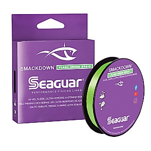 Seaguar Smackdown High Visibility Fishing Line 50lbs, 150yds Break Strength/Length, Flash Green - 50SDFG150