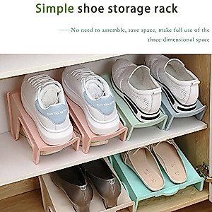 ZXK Shoe Slots Organizer Plastic Shoe Storage Rack Holder Easy Shoe Stacker Closet Organization Space Saver - 10 Pack(S)- 5 Pack(L)