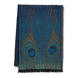 Metropolitan Museum of Art, Louis C. Tiffany, Peacock Feather Shawl/Scarf, 79 Inches x 28 Inches