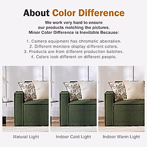 ABCASA 120" Modular Sectional Couches for Living Room, Modern 6 Seater U Shaped Sofa Couch - Boucle Green