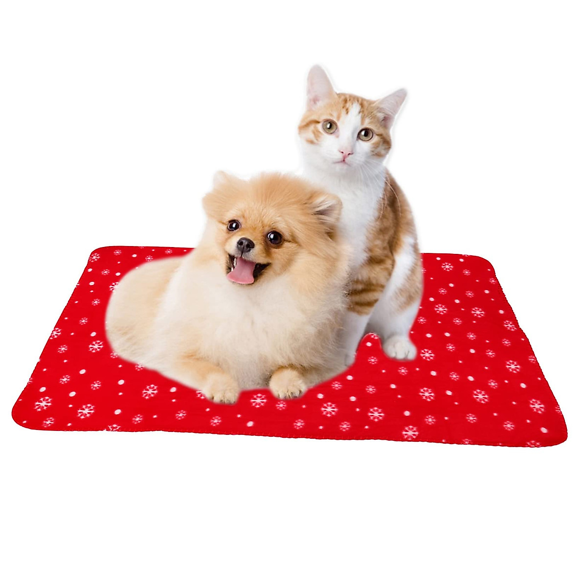 minkissy 4 Pcs Pet Mat Pet Blanket Pet Pad Pet Cushion Cat Bed Cushion Washable Pet Bed Dog Crate Mat Pet Sleeping Mat Dog Blanket Mat Christmas Dog Pad Dog Mat Cat Mat Sleeping Pad Cloth
